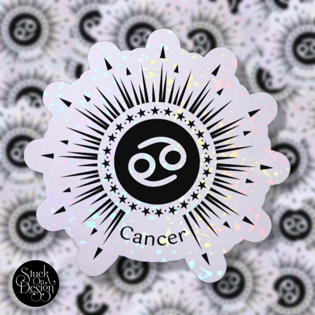 Cancer Sunburst Sticker | Vinyl Stickers | Laptop Stickers | Waterproof ...