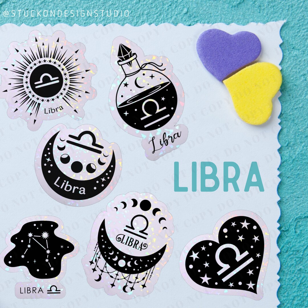 Libra Zodiac Stickers C | Vinyl Stickers | Laptop Stickers | Waterproof ...
