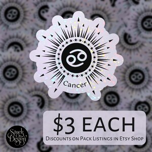 Cancer Sunburst Sticker | Vinyl Stickers | Laptop Stickers | Waterproof ...