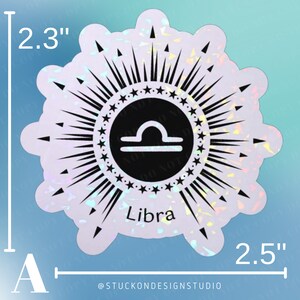 Libra Zodiac Stickers C | Vinyl Stickers | Laptop Stickers | Waterproof ...