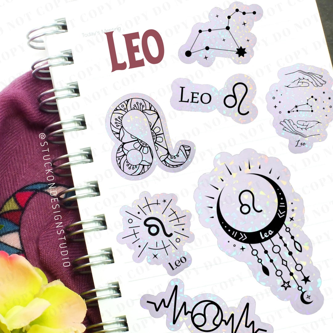 Leo Zodiac Stickers B | Vinyl Stickers | Laptop Stickers | Waterproof ...