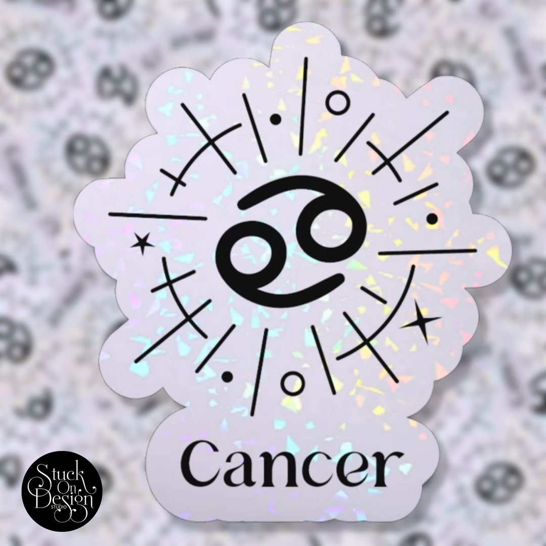 Holographic Cancer Zodiac Sticker: Waterproof Vinyl Decal - Etsy