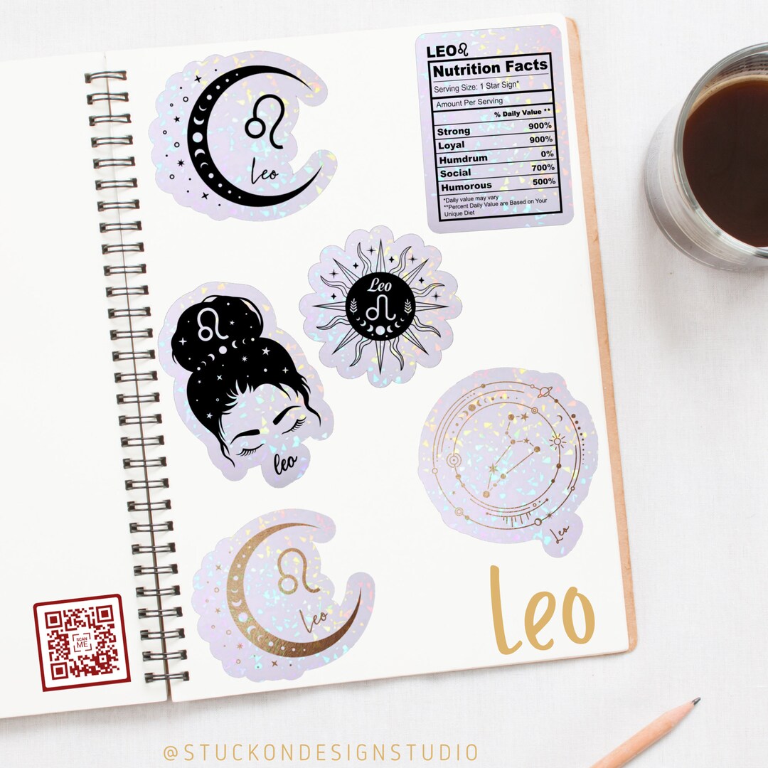 Leo Zodiac Stickers A | Vinyl Stickers | Laptop Stickers | Waterproof ...