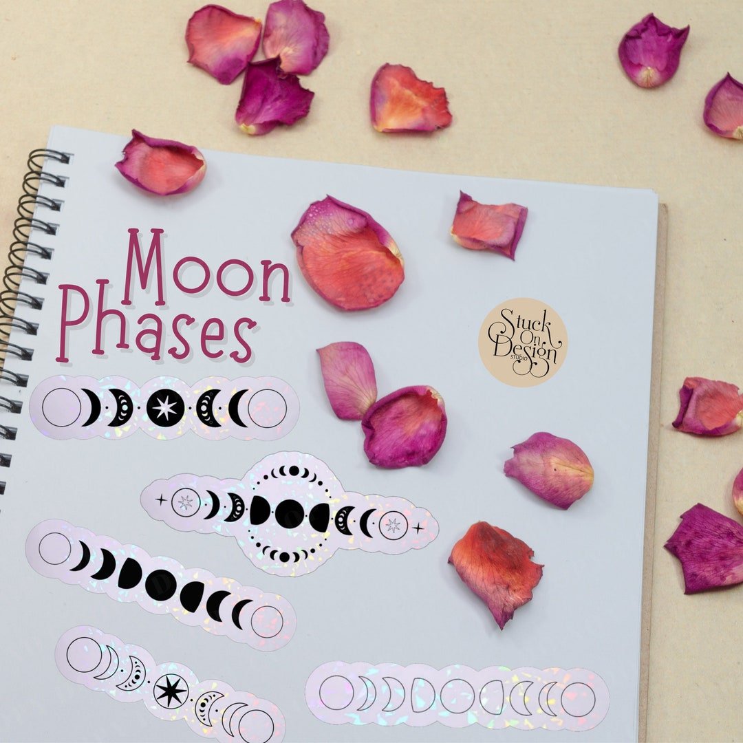Holographic Moon Phases Stickers: Witchy Mystical Vinyl Decals - Etsy