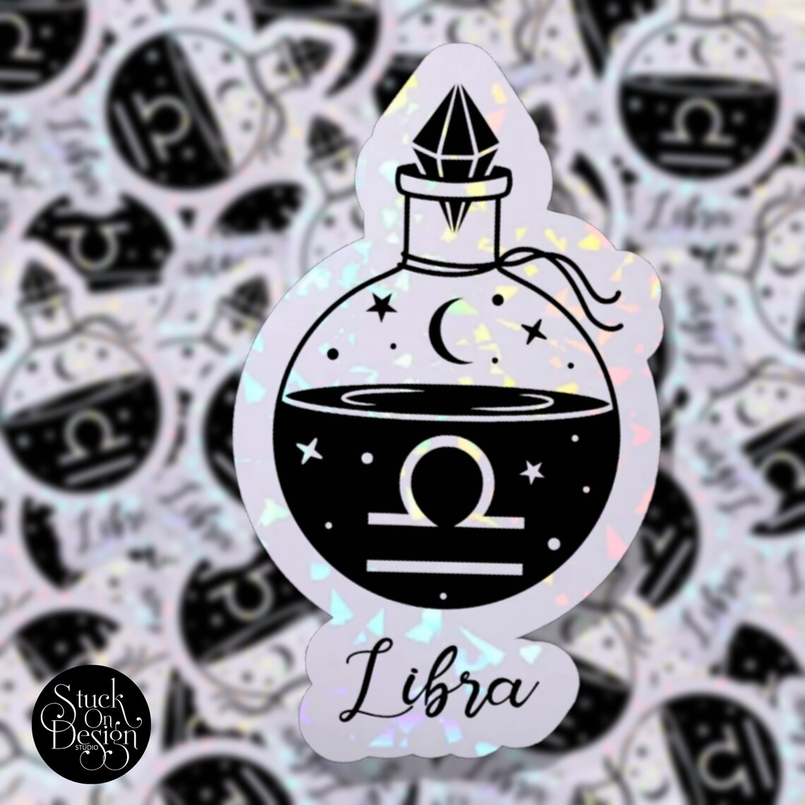 Libra Potion Sign Zodiac Sticker Vinyl Stickers Laptop - Etsy