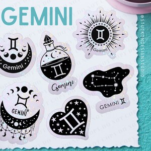Gemini Zodiac Stickers C | Vinyl Stickers | Laptop Stickers ...