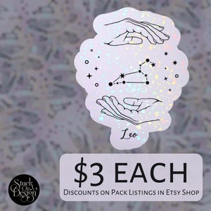 Leo Constellation Hands Zodiac Sticker | Vinyl Stickers | Laptop ...