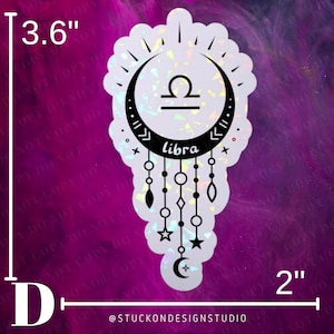 Libra Zodiac Stickers B | Vinyl Stickers | Laptop Stickers | Waterproof ...