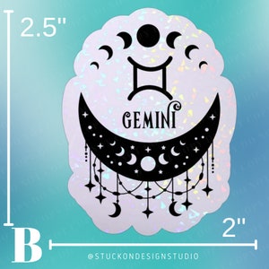 Gemini Zodiac Stickers C | Vinyl Stickers | Laptop Stickers ...