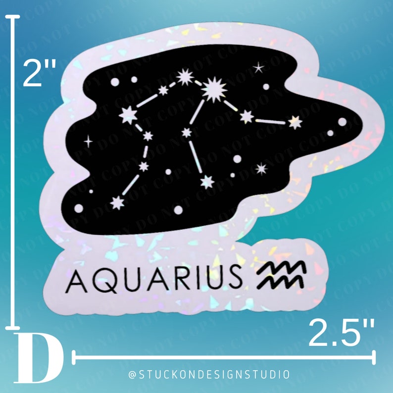Aquarius Zodiac Stickers C Vinyl Stickers Laptop Stickers - Etsy