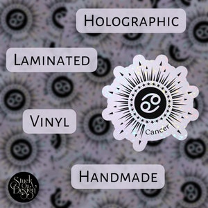 Cancer Sunburst Sticker | Vinyl Stickers | Laptop Stickers | Waterproof ...