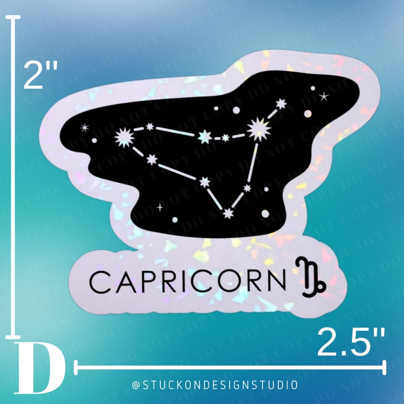 Capricorn Zodiac Stickers C Vinyl Stickers Laptop Stickers | Etsy