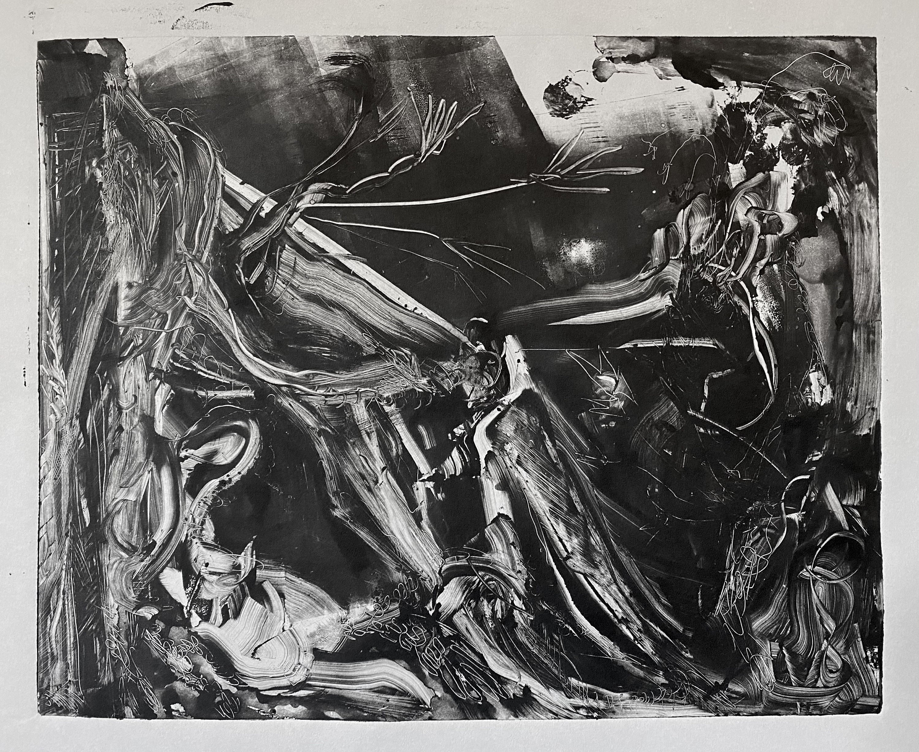 Foxhole Original Handprinted Monotype Print - Etsy