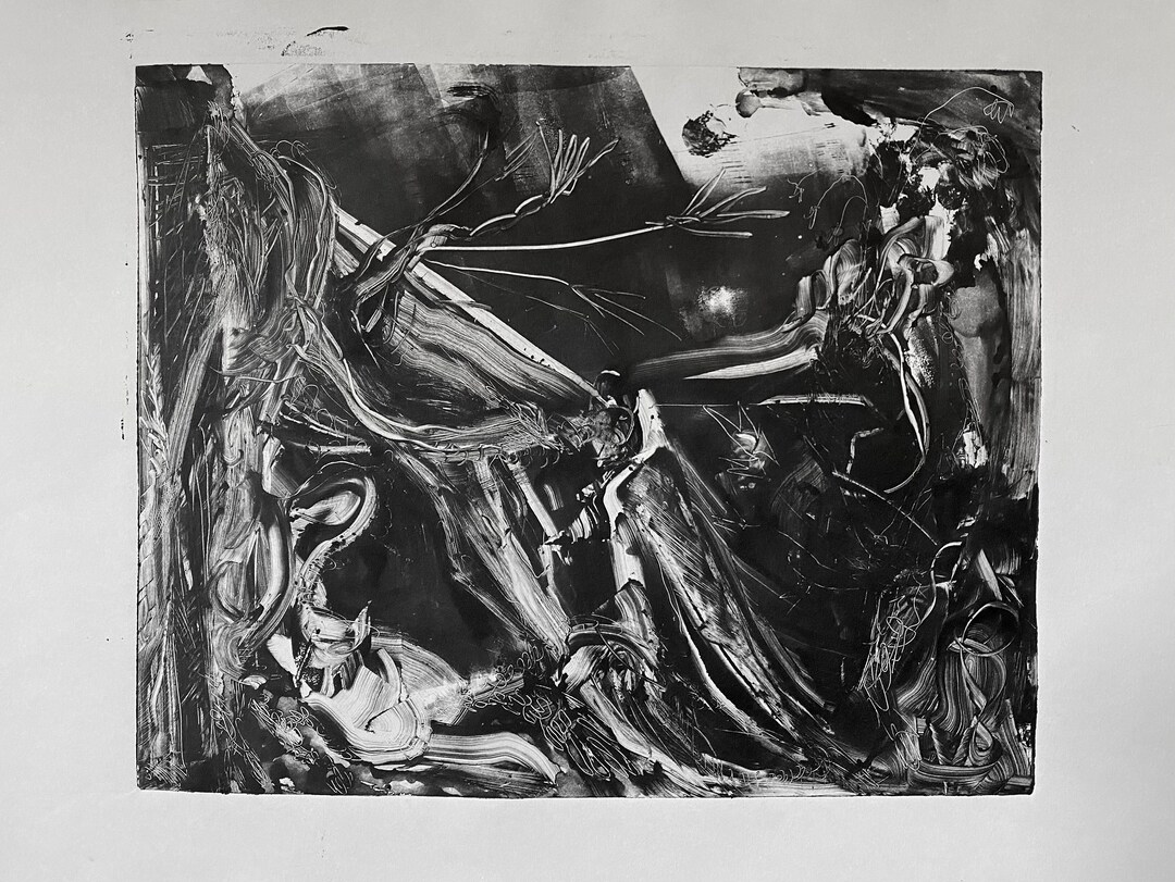 Foxhole Original Handprinted Monotype Print - Etsy