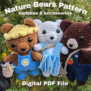 3-in-1 Forest Friends Crochet Amigurumi Pattern Bundle Pdf File ...