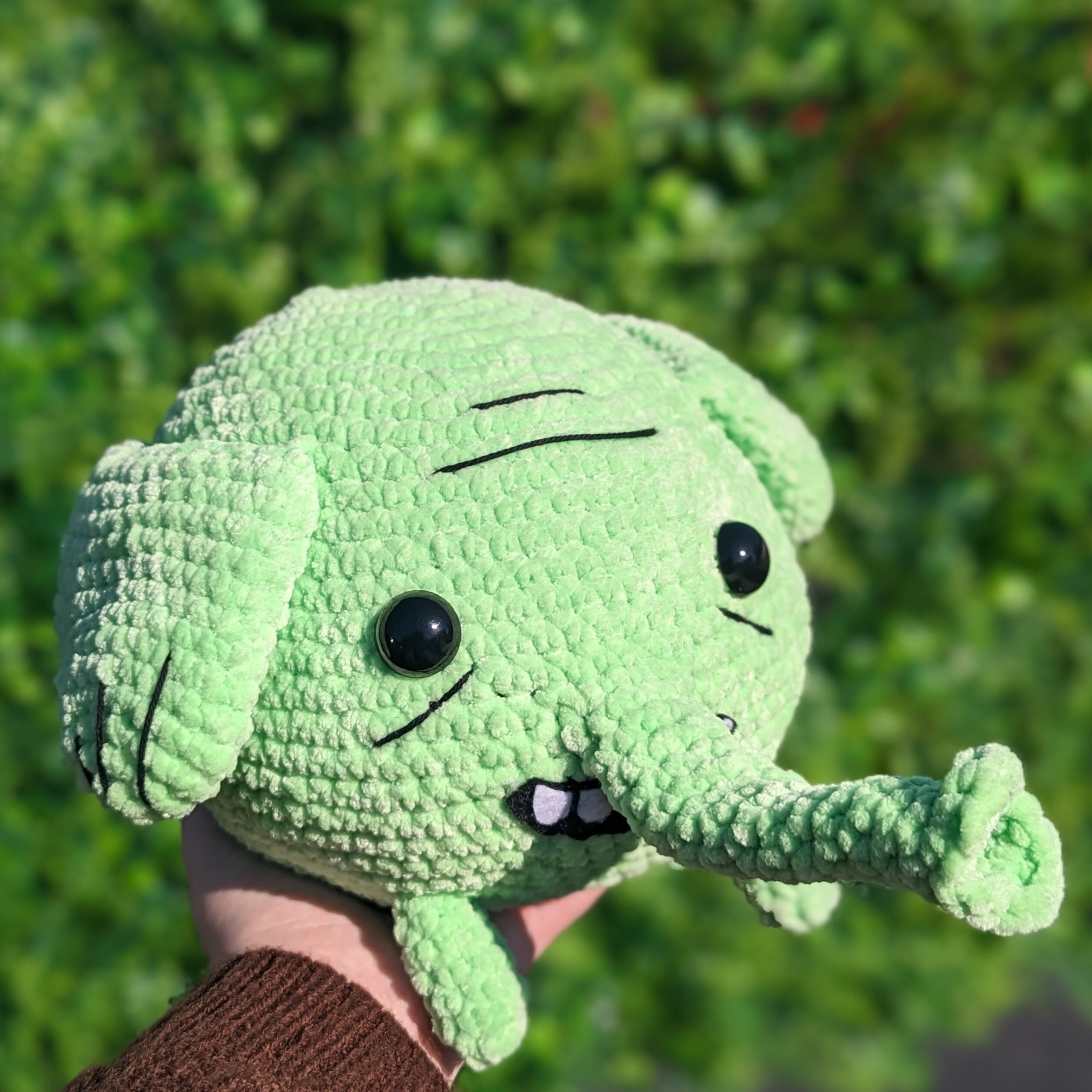 MTO Jumbo Tree Trunks Crochet Elephant Plushie Handmade - Etsy