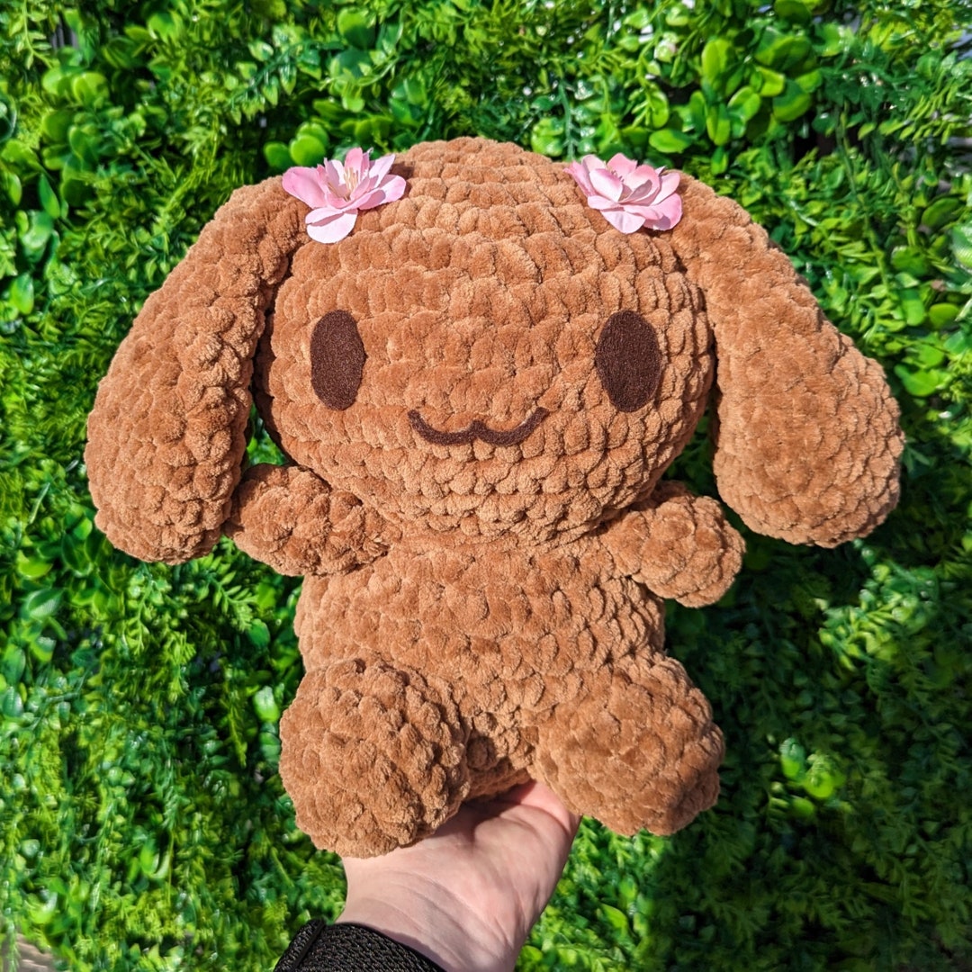 MTO Jumbo Kawaii Japanese Brown Puppy Dog Bunny Crochet Plushie ...