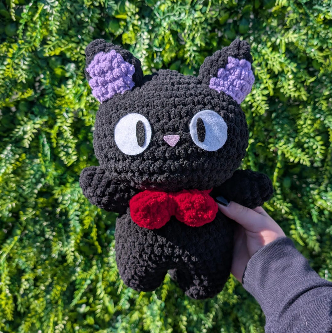 Jiji the Cat Crochet Plushie // Handmade Amigurumi Stuffed Animal Kiki ...