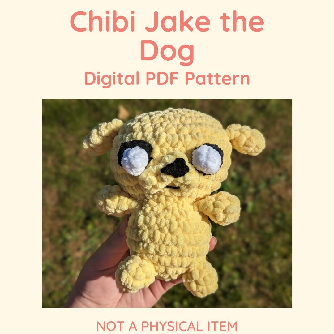 Jake the Dog Crochet Pattern Pdf File // Chibi Style Amigurumi Plushie ...