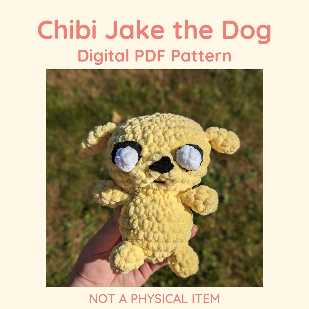 Jake the Dog Crochet Pattern Pdf File // Chibi Style Amigurumi Plushie ...