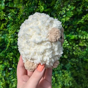 Fuzzy Fluffy Baby Sheep Puff Crochet Plushie // Handmade Amigurumi ...