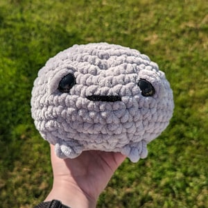 Jumbo Sad Grumpy Rain Frog Crochet Plushie // Handmade Amigurumi ...