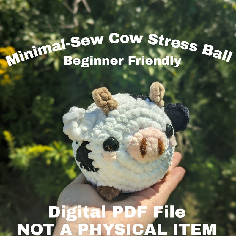 Cow Stress Ball Crochet Amigurumi Pattern Pdf File // Cowball - Etsy