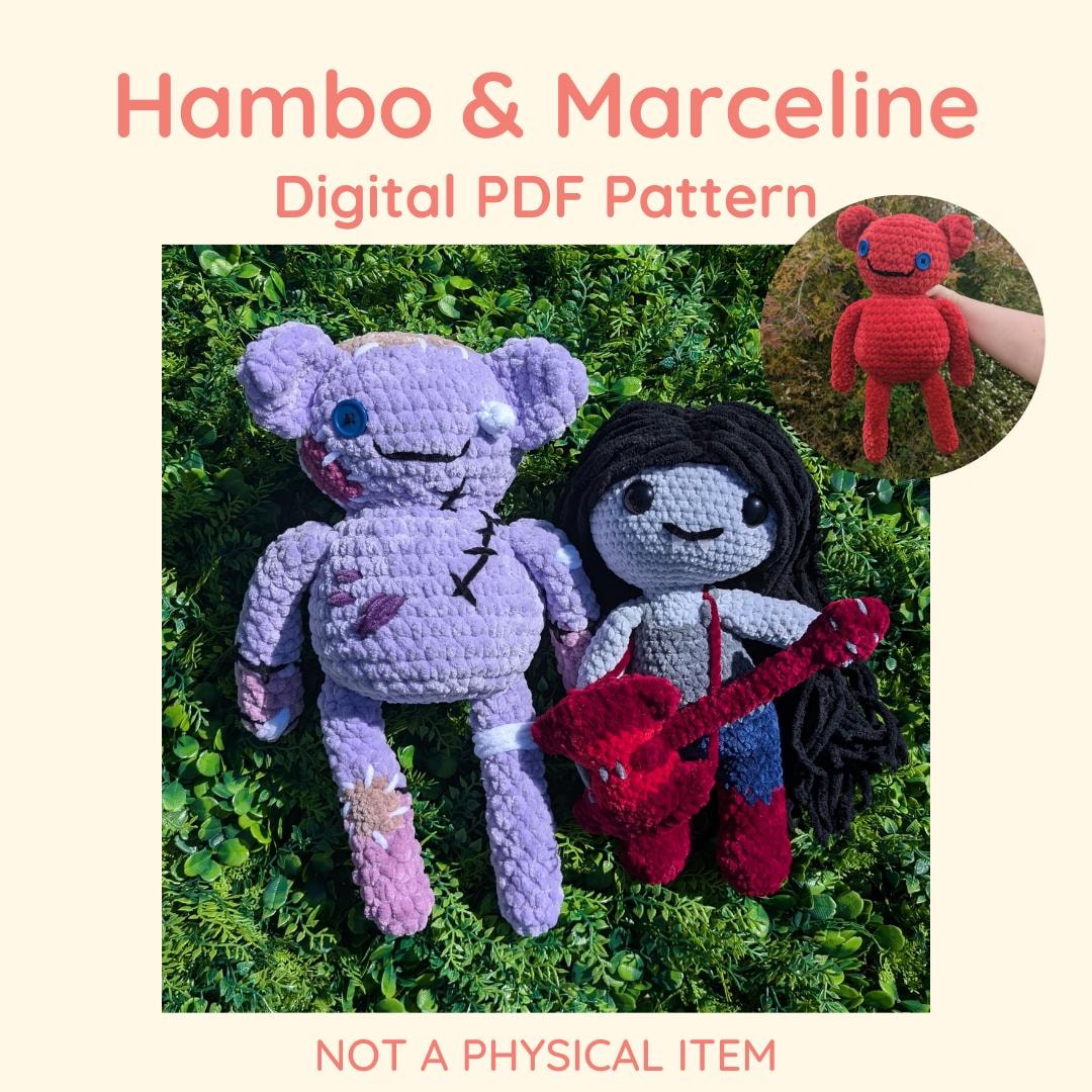 3-in-1 Jumbo Hambo & Marceline Crochet Pattern Pdf File // Amigurumi ...