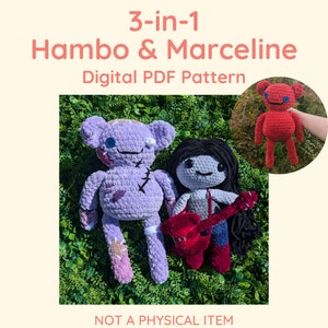 3-in-1 Jumbo Hambo & Marceline Crochet Pattern Pdf File // Amigurumi ...