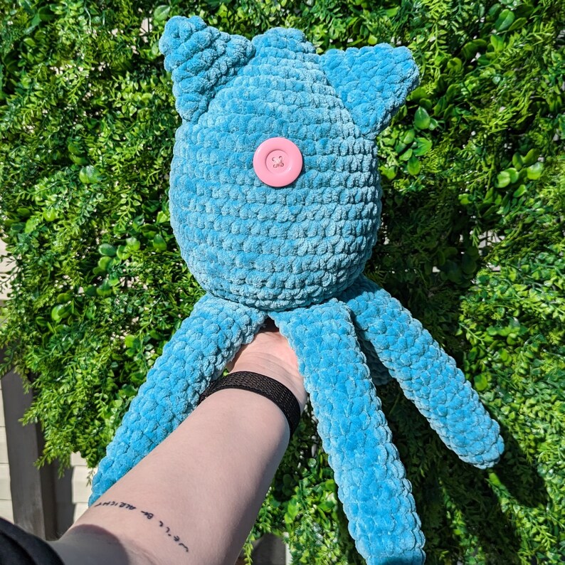 Jumbo Button Eyed Squid Coraline Crochet Amigurumi Plushie - Etsy