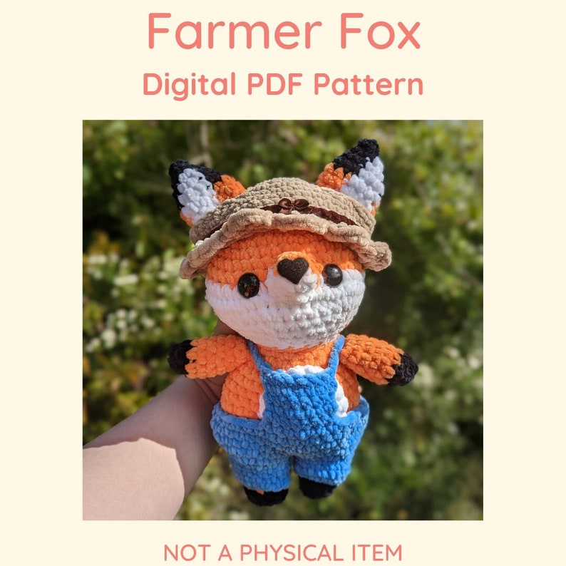 Farmer Fox in Overalls Crochet Amigurumi Pattern Pdf File // - Etsy