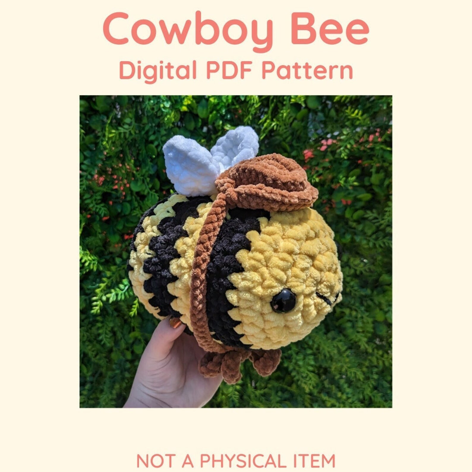 Cowboy Bee Crochet Amigurumi Pattern Pdf File // NOT PHYSICAL ITEM - Etsy