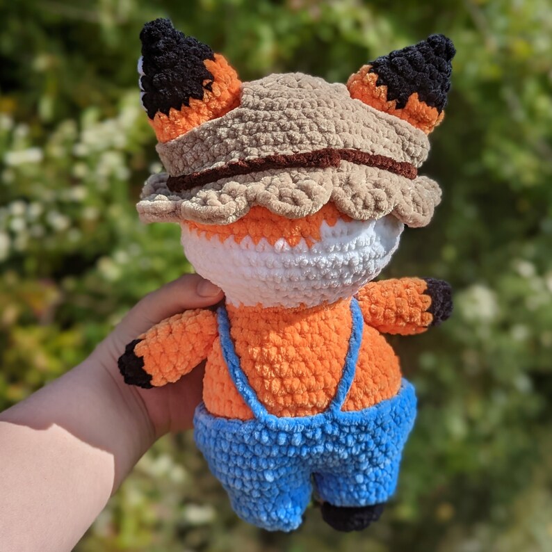 Farmer Fox in Overalls Crochet Amigurumi Pattern Pdf File // - Etsy