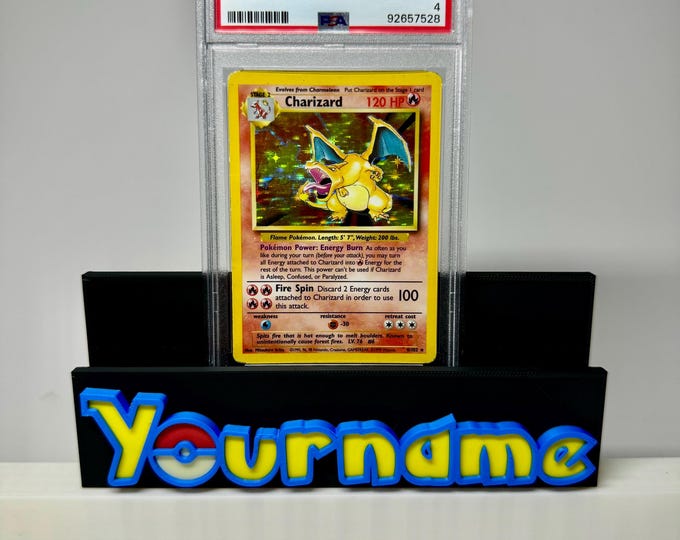 Personalized TCG Card Holder: Custom Trading Card Display Stand - Etsy