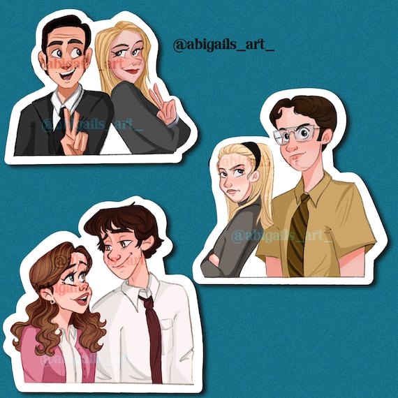 The Office Couples Vinyl Stickers - Etsy