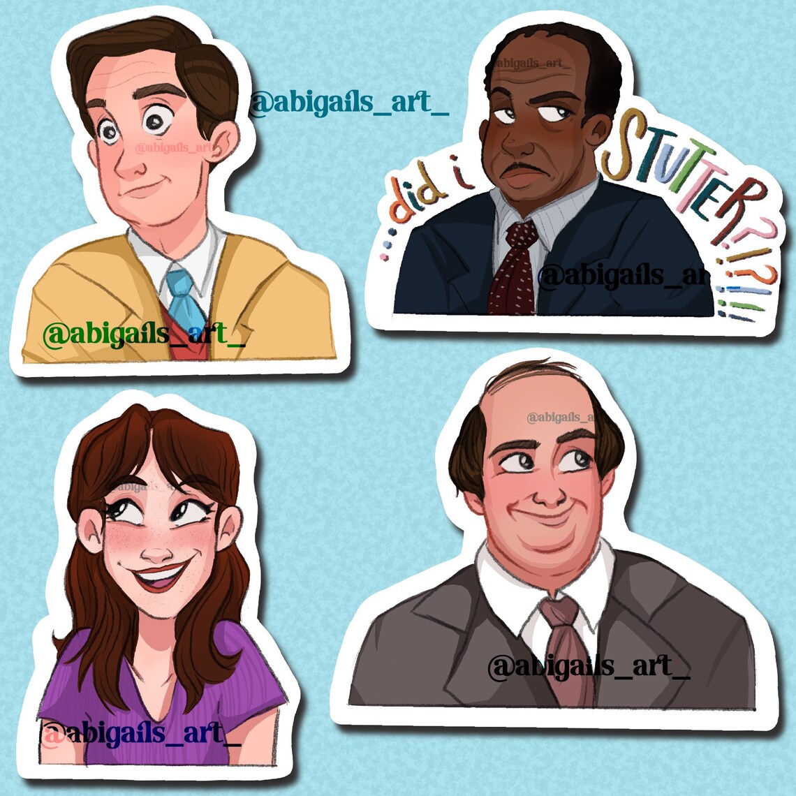The Office Characters Sticker Pack - Etsy
