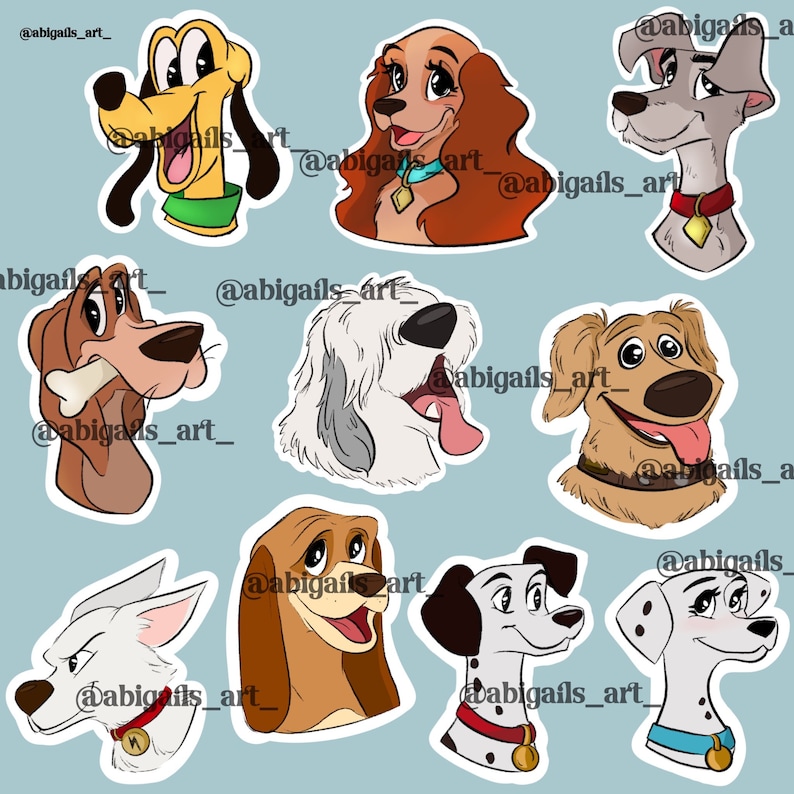 Classic Dogs Vinyl Sticker Pack | Etsy