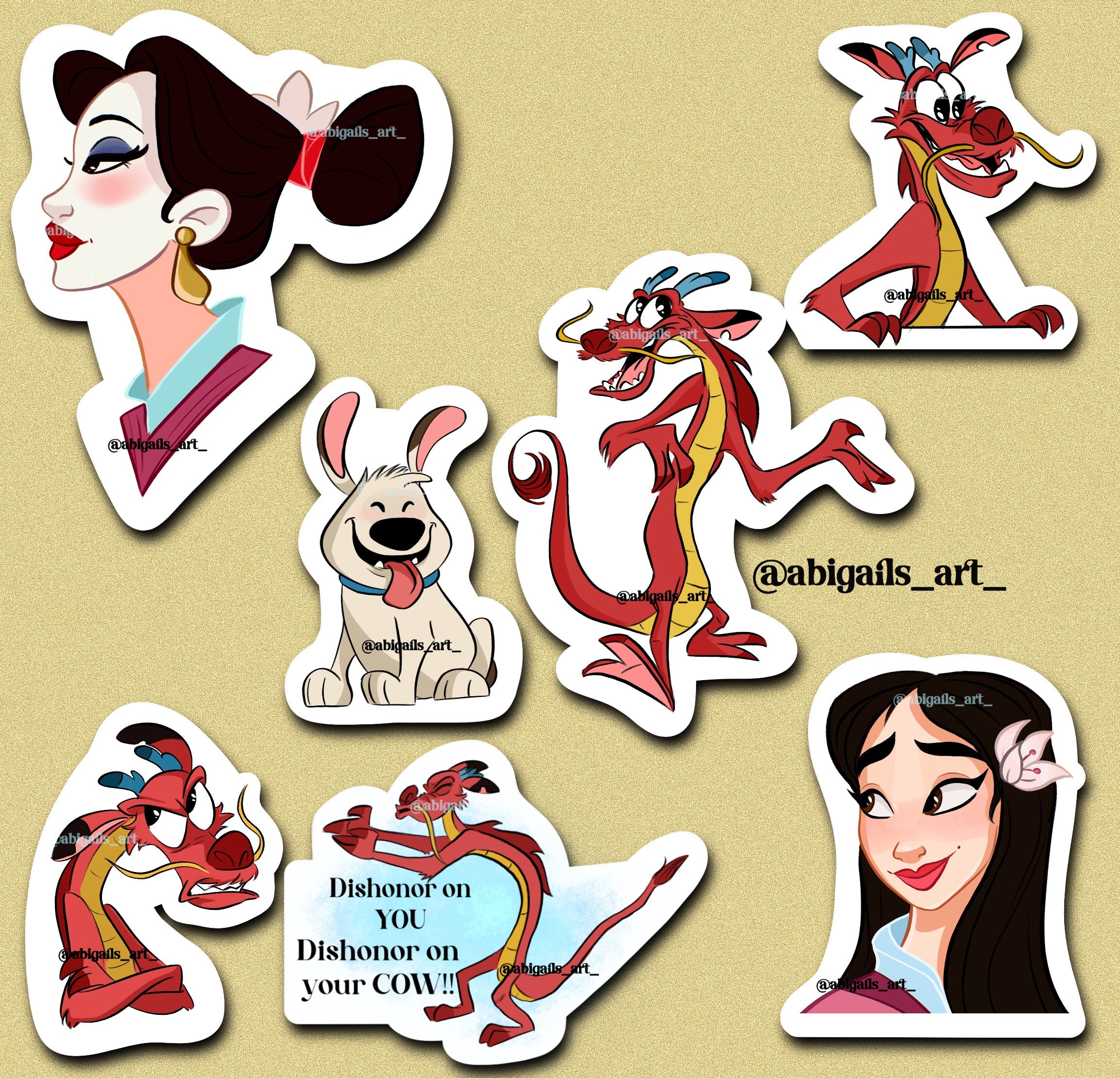 Mulan Sticker Pack - Etsy