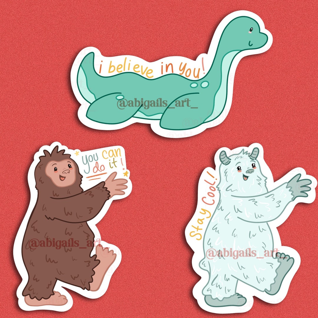 Cool Cryptids Sticker Pack - Etsy