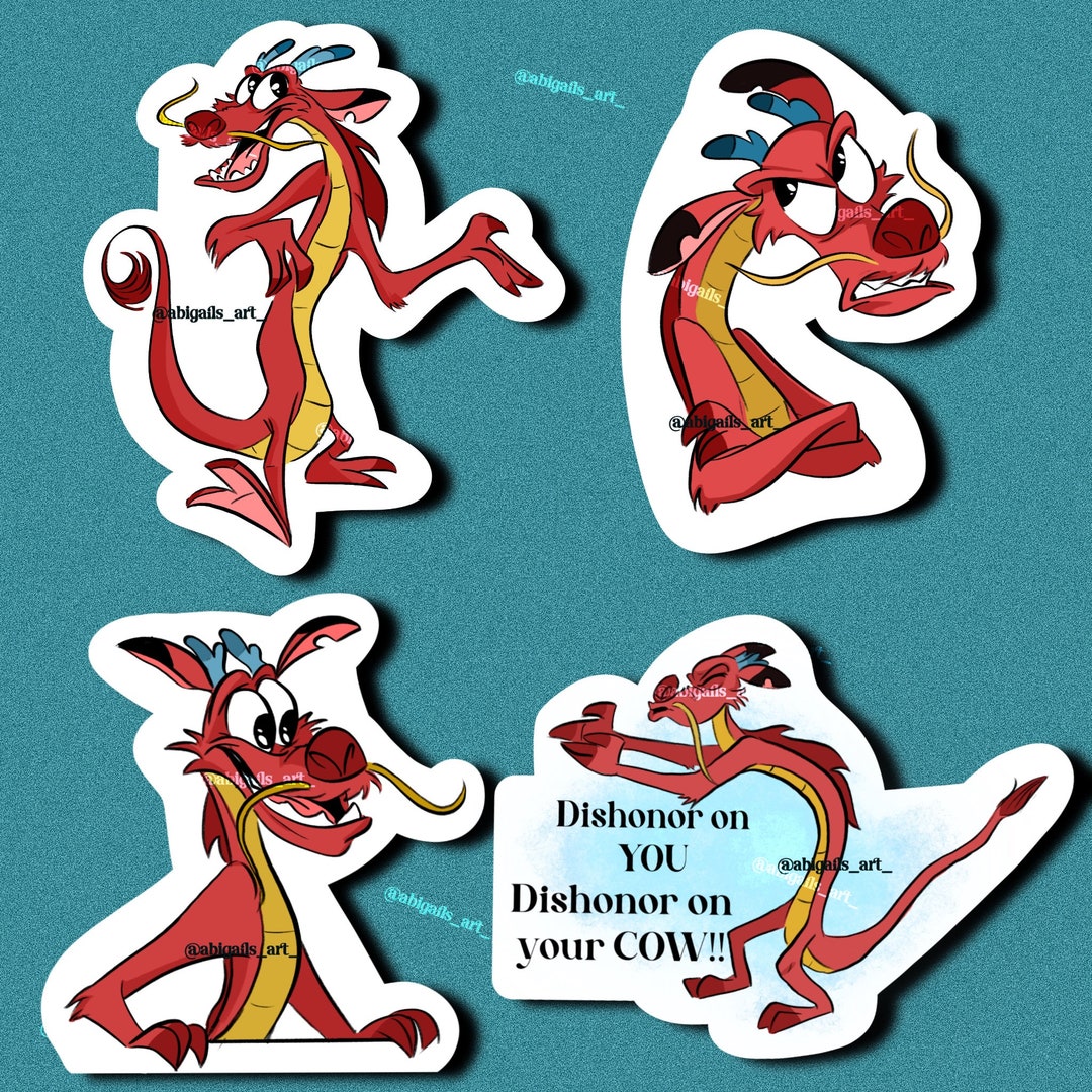 Mushu Sticker Pack - Etsy
