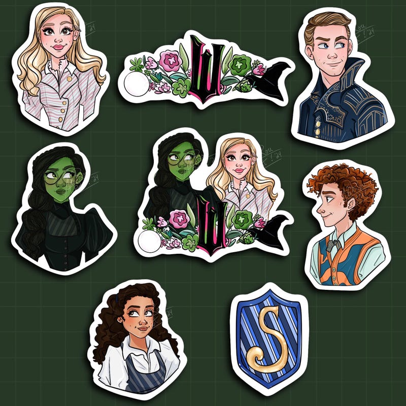 Wicked Movie Stickers - Etsy