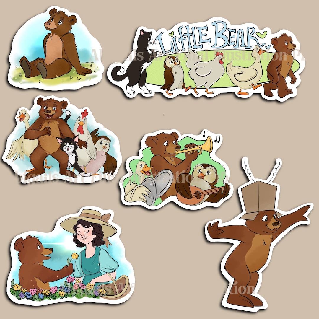 Bear and Friends Sticker Pack - Etsy