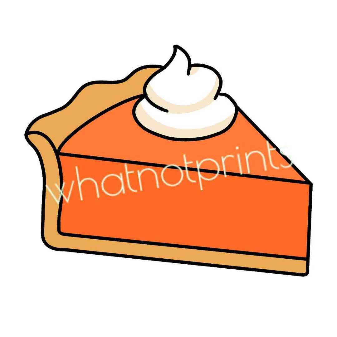 Pumpkin Pie Slice Clipart: PNG & SVG, Transparent Background (digital ...