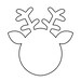 Commercial Reindeer Outline, Stencil or Template Christmas Clipart PNG ...