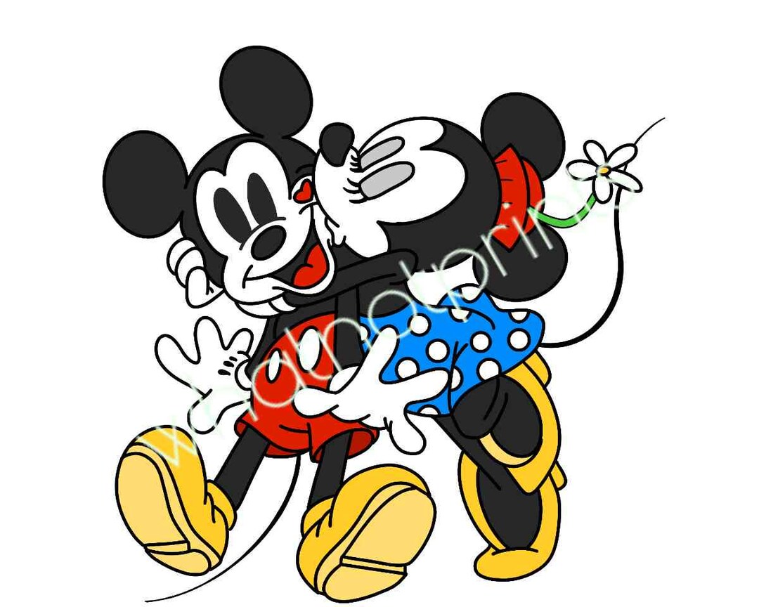 Vintage Cartoon Mouse Kissing PNG Transparent Background Instant ...
