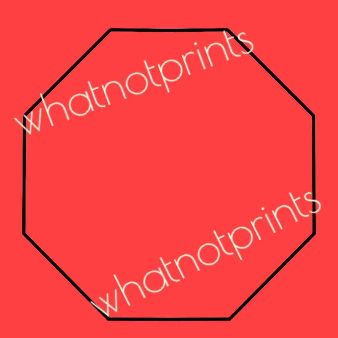 Octagon Shape Outline: Commercial PNG Stencil (digital Download) - Etsy