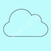 Cloud Outline Clipart: PNG Stencil, Template (digital Download) - Etsy