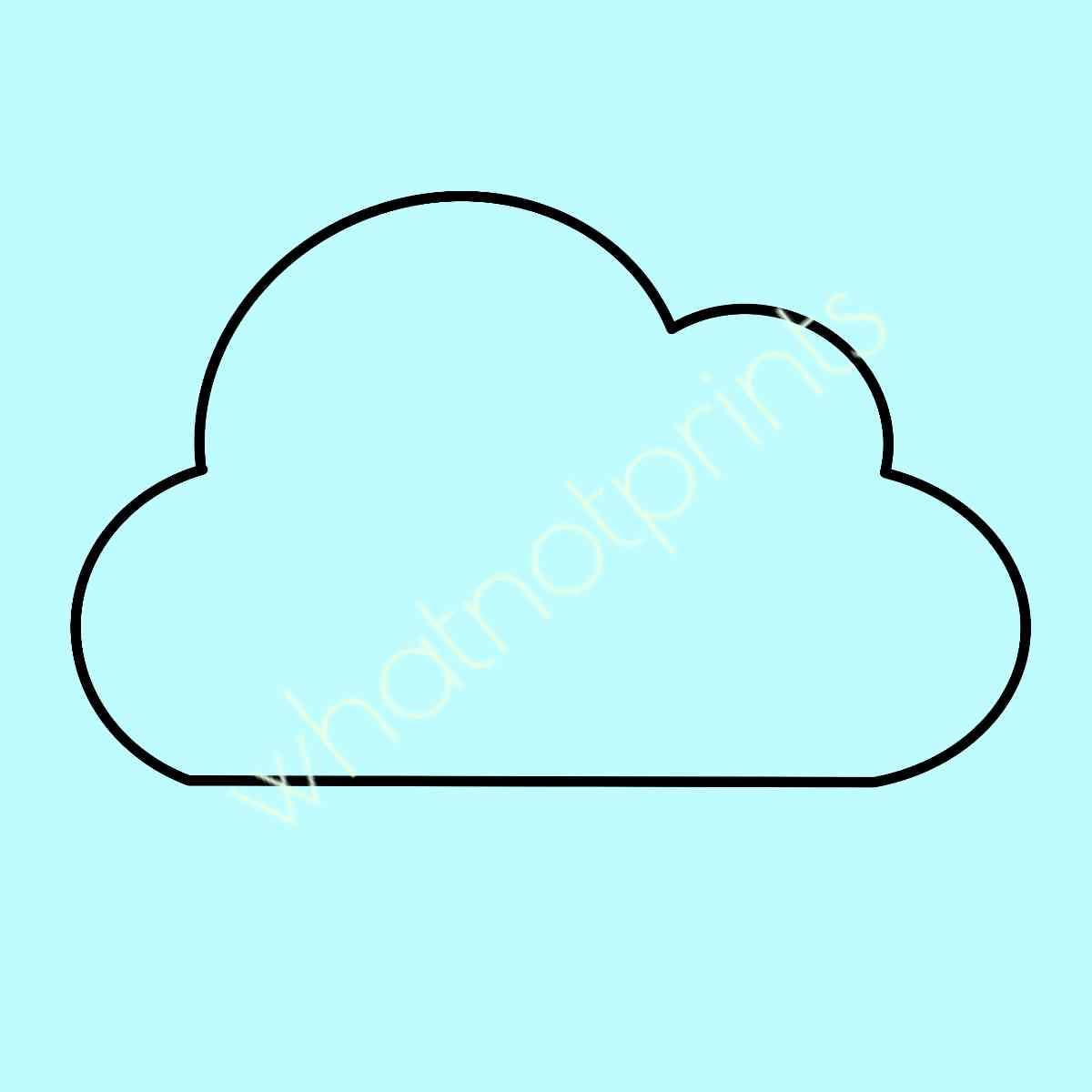 Cloud Outline Clipart: PNG Stencil, Template (digital Download) - Etsy