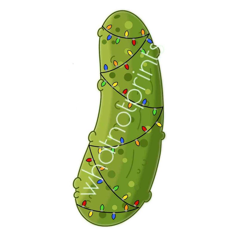 Commercial Christmas Pickle Clipart PNG Transparent Background Instant ...