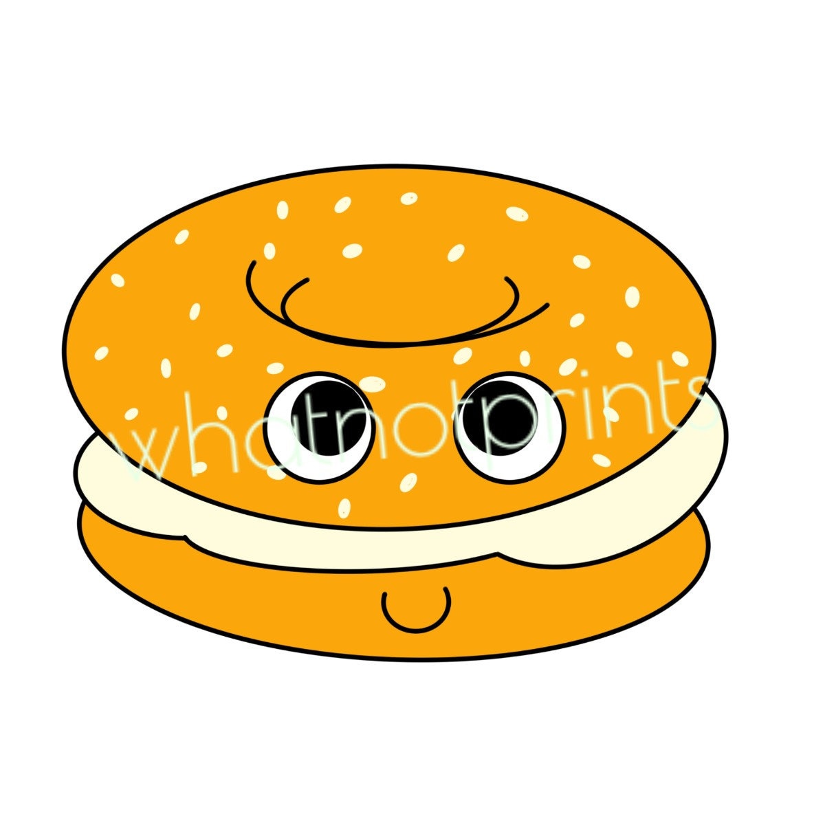 Commercial Png Cute Bagel With Cream Cheese Transparent - Etsy
